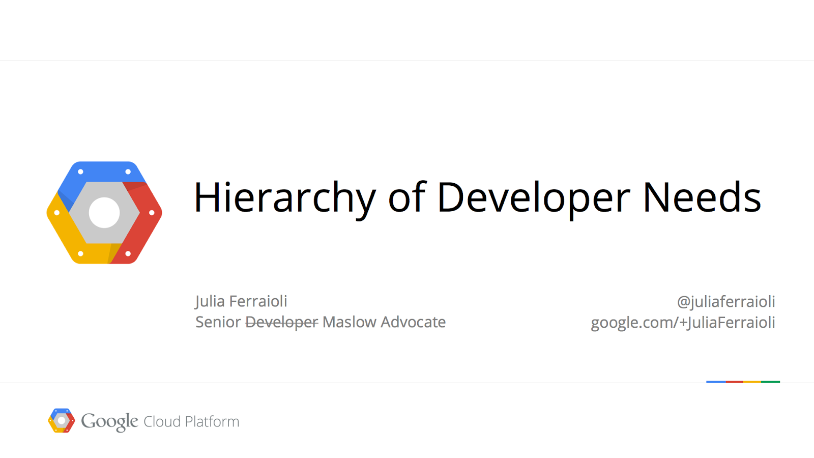 Hierarchy of Developer Needs | julia ferraioli